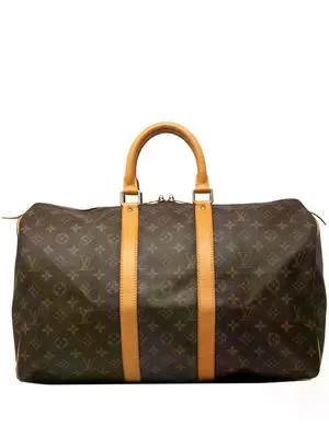 LOUIS VUITTON 1997 Monogram Keepall 45 Travel Bag - Brown