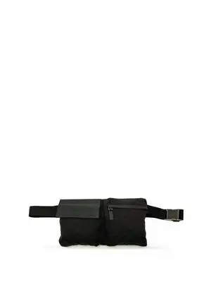 Gucci 2000-2015 Gg Canvas Double Pocket Belt Bag - Black