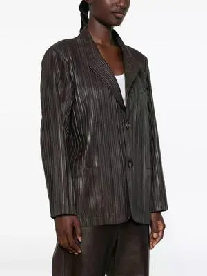 GONGDID DESIGN Plissé-effect Blazer