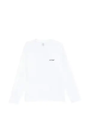 WON HUNDRED Logo-embroidered Long-sleeve T-shirt - White