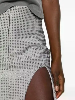MITILIANE COUTURE Rhinestone-embellished Cut-out Mini Skirt