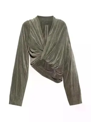Rick Owens Knot-detail Long-sleeve Top - Grey