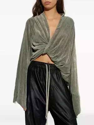 Rick Owens Knot-detail Long-sleeve Top - Grey