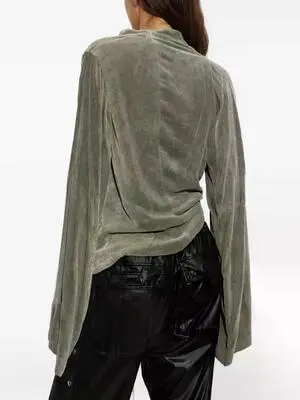 Rick Owens Knot-detail Long-sleeve Top - Grey