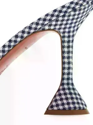 Amina Muaddi Lupita Gingham Sandals