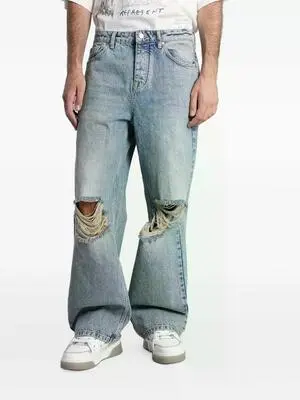 REPRESENT R3 Distressed Wide-leg Jeans