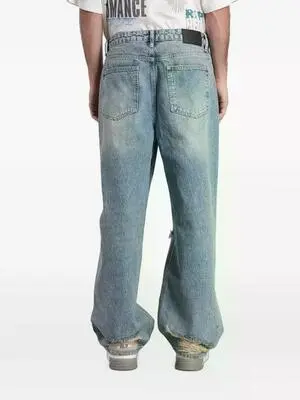 REPRESENT R3 Distressed Wide-leg Jeans