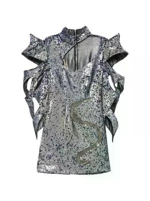 MITILIANE COUTURE Sequin-embellished Cut-out Mini Dress