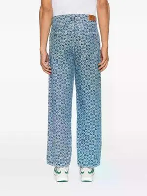 Kenzo Geometric-print Straight-leg Jeans