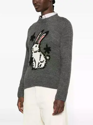 Max Mara Nitra Rabbit-intarsia Knitted Sweater