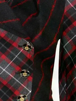 VIVIENNE WESTWOOD Stormy Tartan-check Asymmetric Jacket