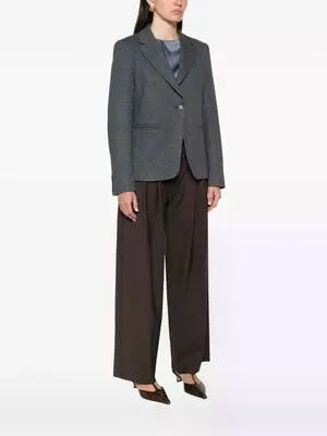 Max Mara Houndstooth-pattern Single-breasted Blazer