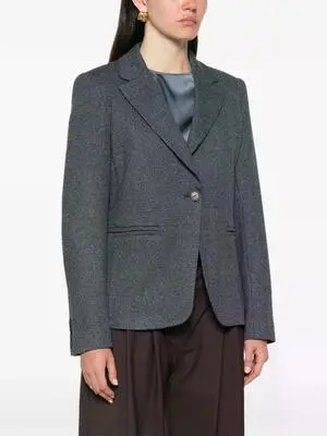 Max Mara Houndstooth-pattern Single-breasted Blazer