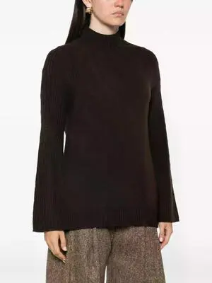 Max Mara Cable-knit Raglan-sleeve Sweater - Brown
