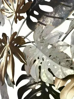 L'OCA NERA Leaf-motif Wall Decoration - Gold