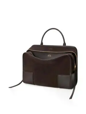 Loewe Medium Amazona 180 Leather-trimmed Suede Tote Bag