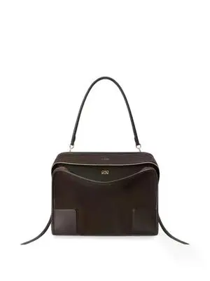 Loewe Medium Amazona 180 Leather-trimmed Suede Tote Bag