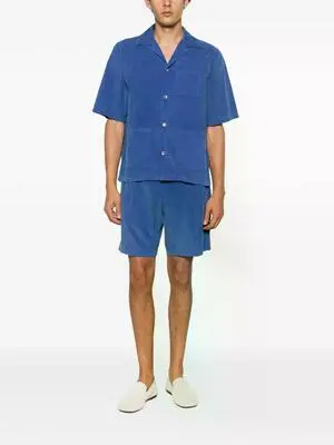 SANTANIELLO Pleated Corduroy Shorts