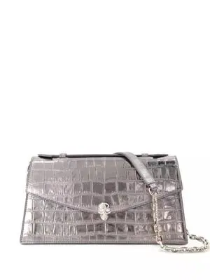 Alexander McQueen Skull Crocodile-effect Tote Bag