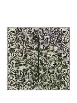 Fendi Tiger-print Silk Scarf - Black