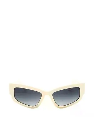 Marc Jacobs Logo-plaque Cat-eye Sunglasses - Neutrals