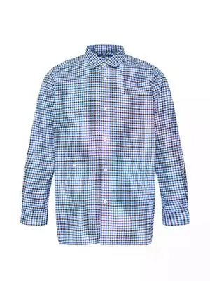 Junya Watanabe Gingham-check Panelled Shirt - Blue