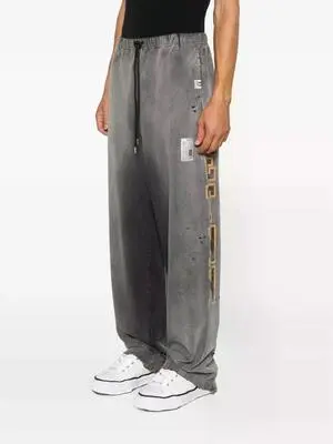 Mihara Yasuhiro Distressed Logo-print Track Pants