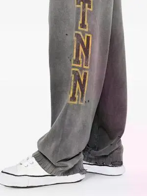 Mihara Yasuhiro Distressed Logo-print Track Pants