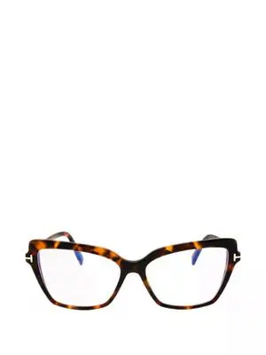 TOM FORD Tortoiseshell-effect Cat-eye Glasses - Brown
