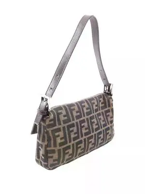 Fendi 1990-2010 Zucca Canvas Shoulder Bag