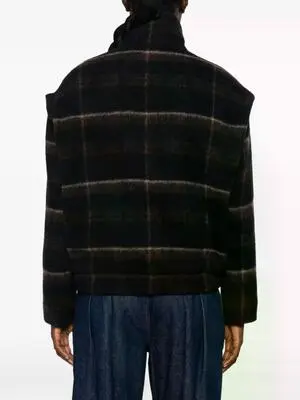 SESSUN Check-pattern Button-up Jacket