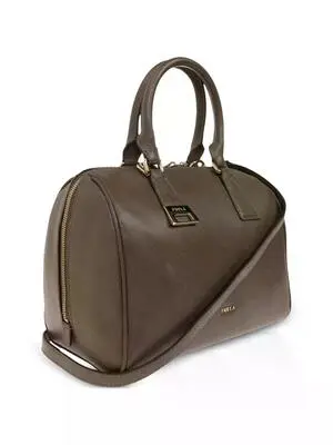 Furla Olivia Grained-leather Tote Bag - Grey