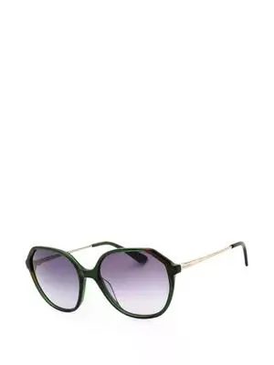 Anne Klein Geometric-frame Sunglasses - Green