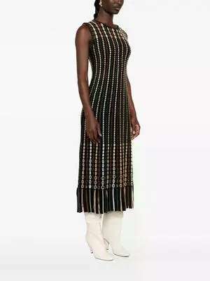 Ulla Johnson Amina Geometric-pattern Fringed Midi Dress