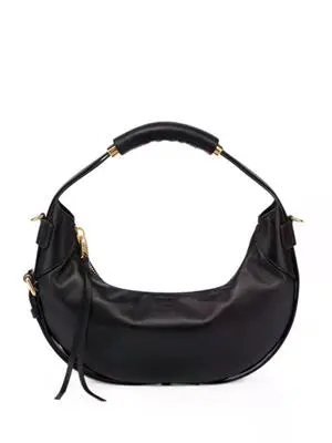 Moschino Padded-handle Leather Shoulder Bag - Black