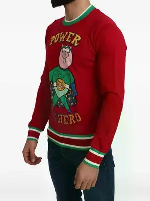 Dolce & Gabbana Intarsia-knit Pig-motif Sweater