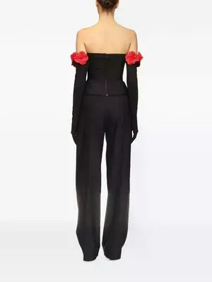 David Koma Pleated Wide-leg Trousers