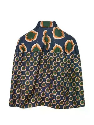Biyan Leaf-print Silk Shirt