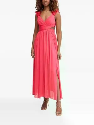 MORGAN Ruffled Cut-out Maxi Dress - Yellow