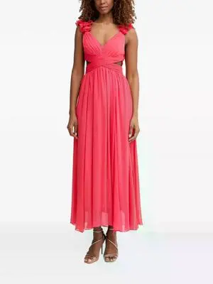 MORGAN Ruffled Cut-out Maxi Dress - Yellow