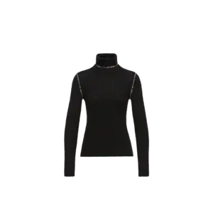 Moncler Wool Blend Polo Neck Jumper