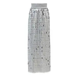 JULIA ALLERT Party Straight Maxi Sequin Skirt Silver