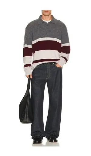 LISA YANG Tyrone Stripes Sweater In . Also - Grey