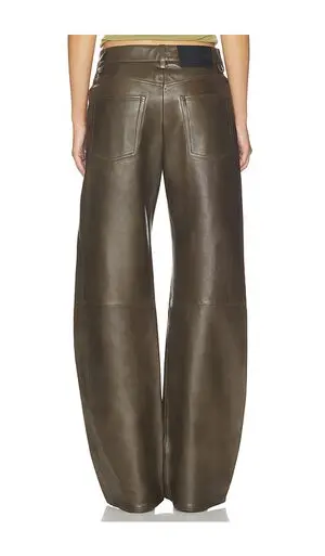 Helmut Lang Leather Bootcut Pant In . Also