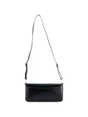 Prada Femme Flap Spazzolato Leather Shoulder Bag