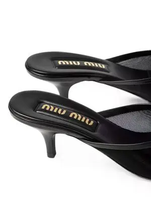 Miu Miu Bow-embellished Mesh Pumps
