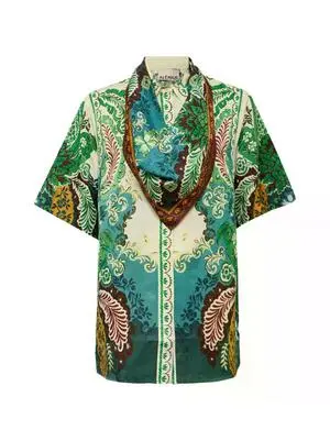 ALEMAIS Florence Botanical-print Shirt - Neutrals