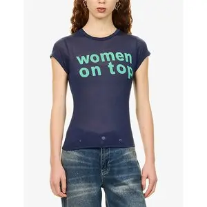 PEACHY DEN On Top Stretch-cotton T-shirt