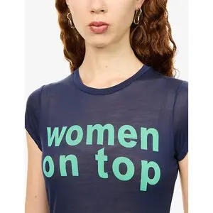 PEACHY DEN On Top Stretch-cotton T-shirt