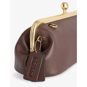 COACH Kisslock Frame 30 Leather Handbag